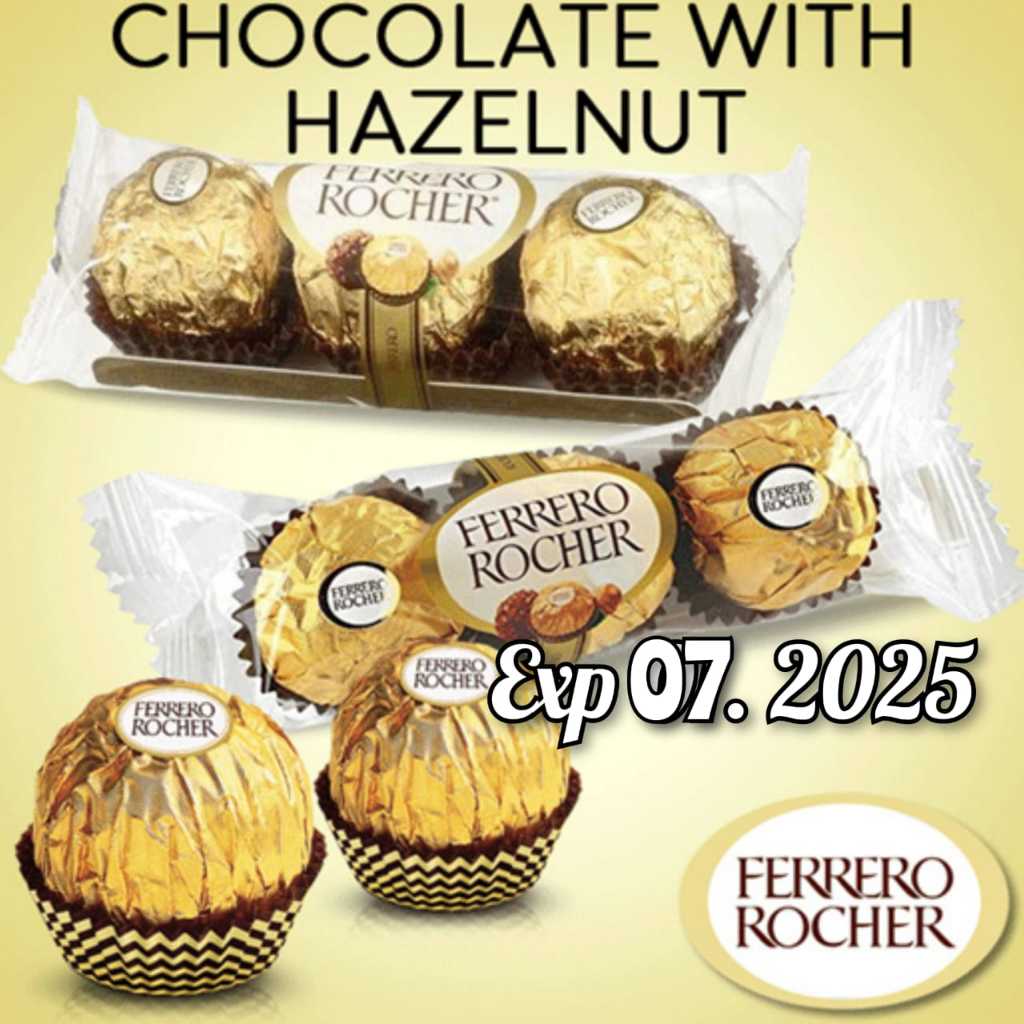 Jual Ferrero rocher T3 Cokelat Coklat Ferero T3 isi 3 Chocolate ...