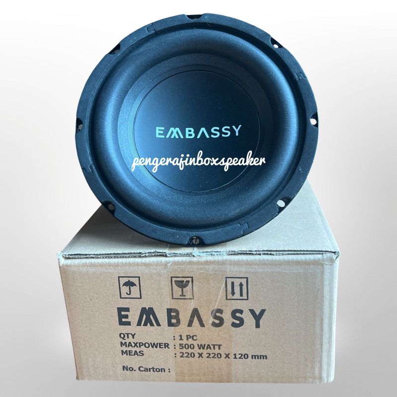 Jual Subwoofer 8 Inch Embassy ES-844 Double Coil 500 watts | Shopee Indonesia