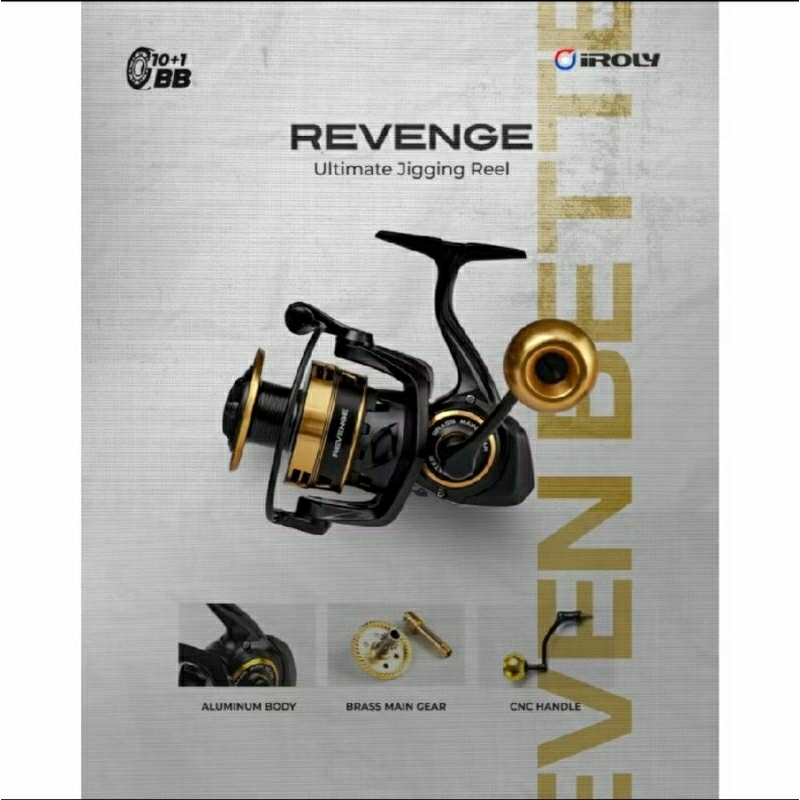 Jual Reel spinning Iroly Revenge 6000 Ultimate Jigging Reel metal body ...