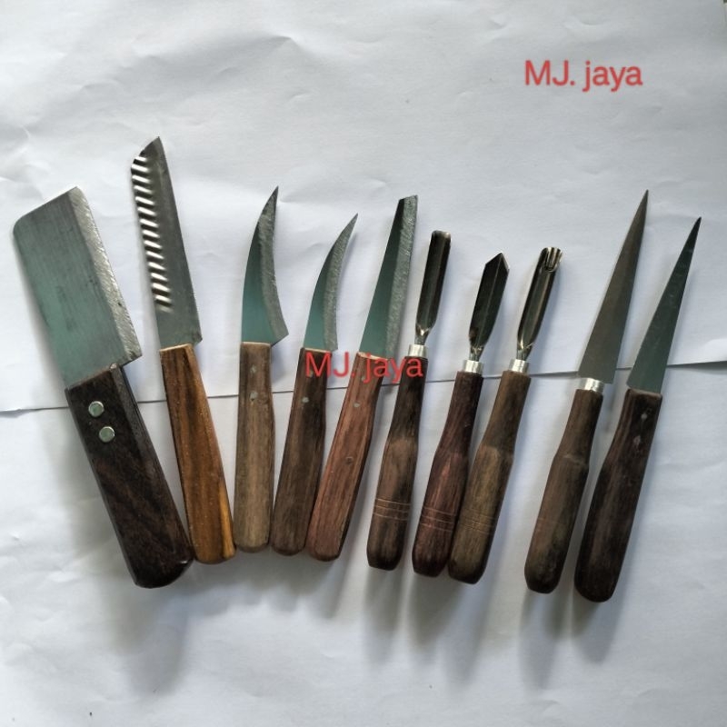 Jual pisau garnish isi 10/ pisau carving/pisau ukir buah/ pisau tumpeng ...