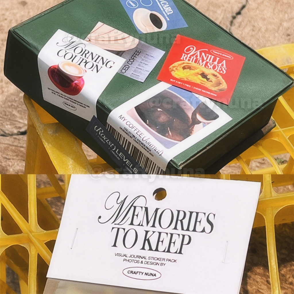 Jual MEMORIES TO KEEP - Visual Journal Sticker Pack Aesthetic Coffee ...