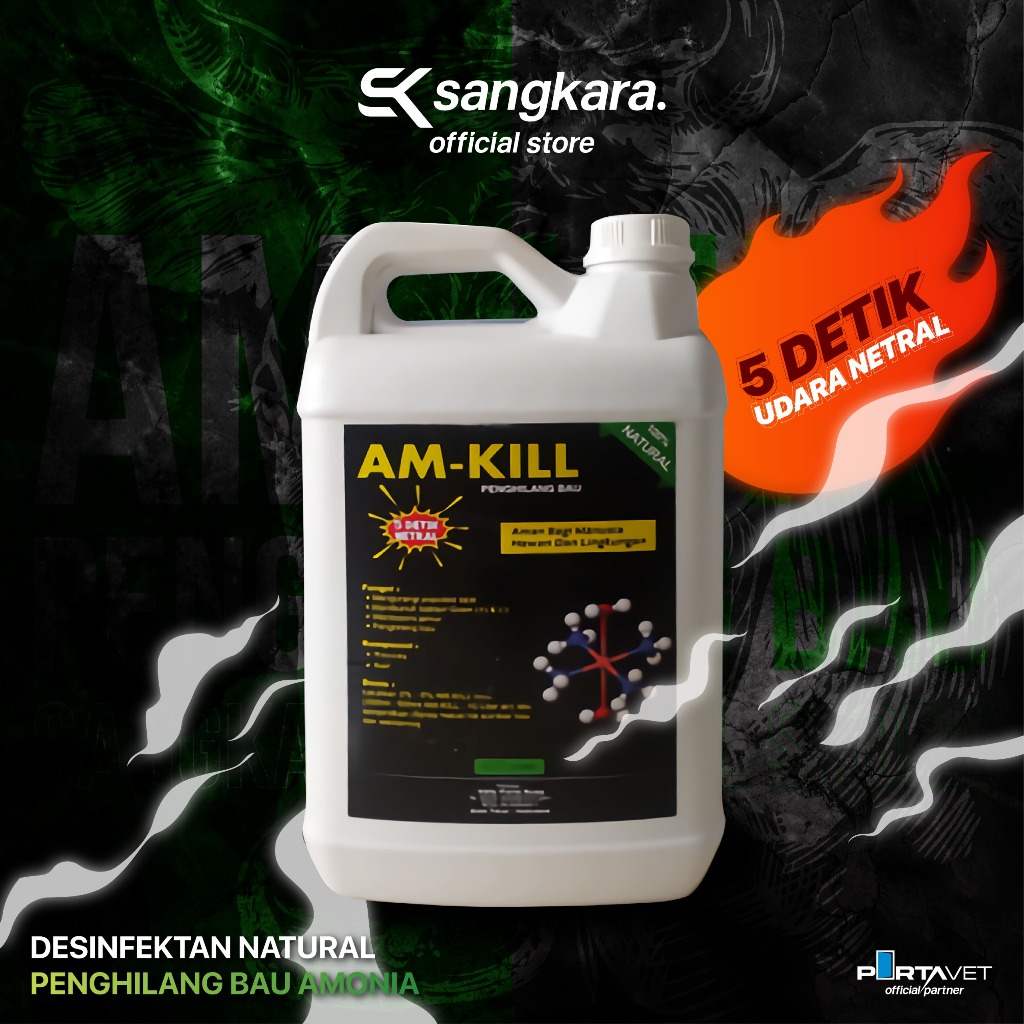Jual AMKILL 5 liter - PENGHILANG BAU AMONIA AYAM BROILER AYAM PETELUR LAYER AYAM PEJANTAN AYAM ...