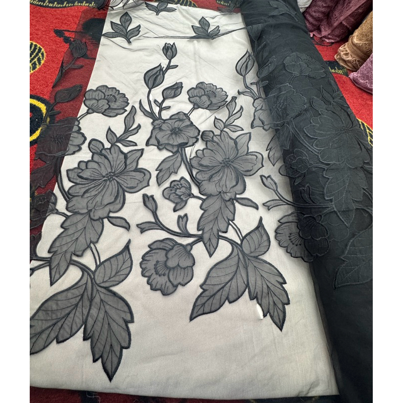 Jual Kain Tille PREMIUM EMBROIDERY New || Harga Per Setengah Meter (50 ...