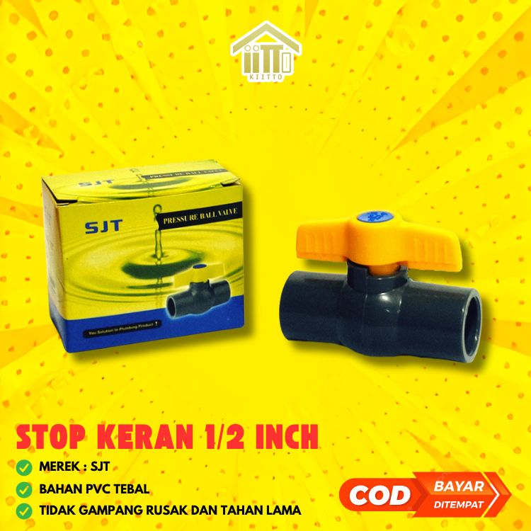 Jual STOP KRAN / STOP KERAN / BALL VALVE PVC TEBAL 1/2 INCH 3/4 INCH 1 ...