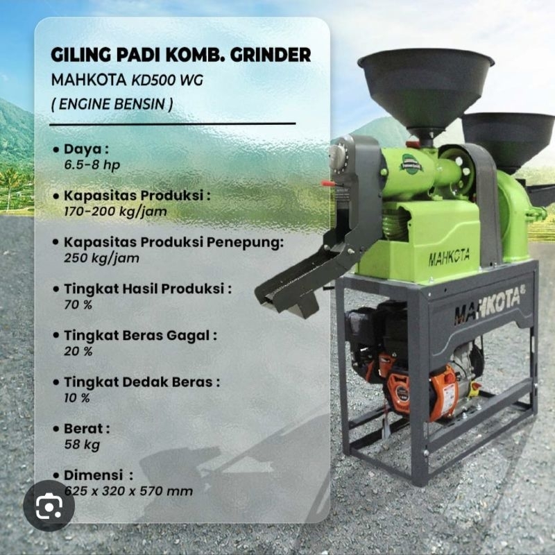 Jual MESIN SELEP PADI GILING PADI DAN PENEPUNG MULTIFUNGSI KD-500 WG MAHKOTA ORIGINAL | Shopee ...