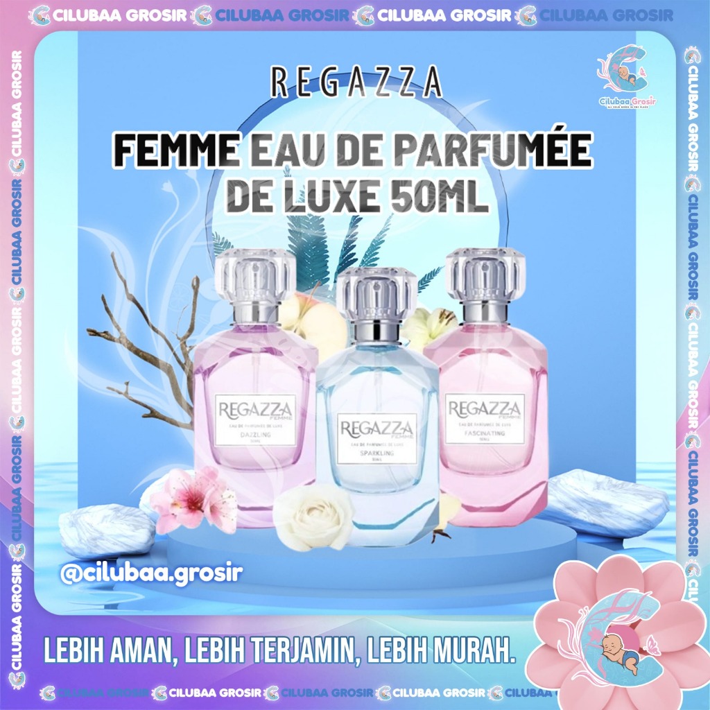 Jual REGAZZA Femme Eau De Parfumee De Luxe 50ml || Parfum Regazza ...