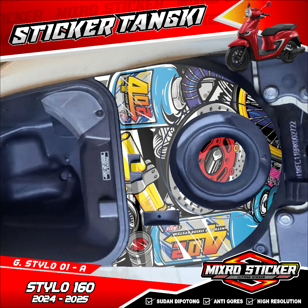 Jual STICKER TANGKI STYLO 160 DESAIN KEREN TERBARU MIXRO 001 | Shopee ...