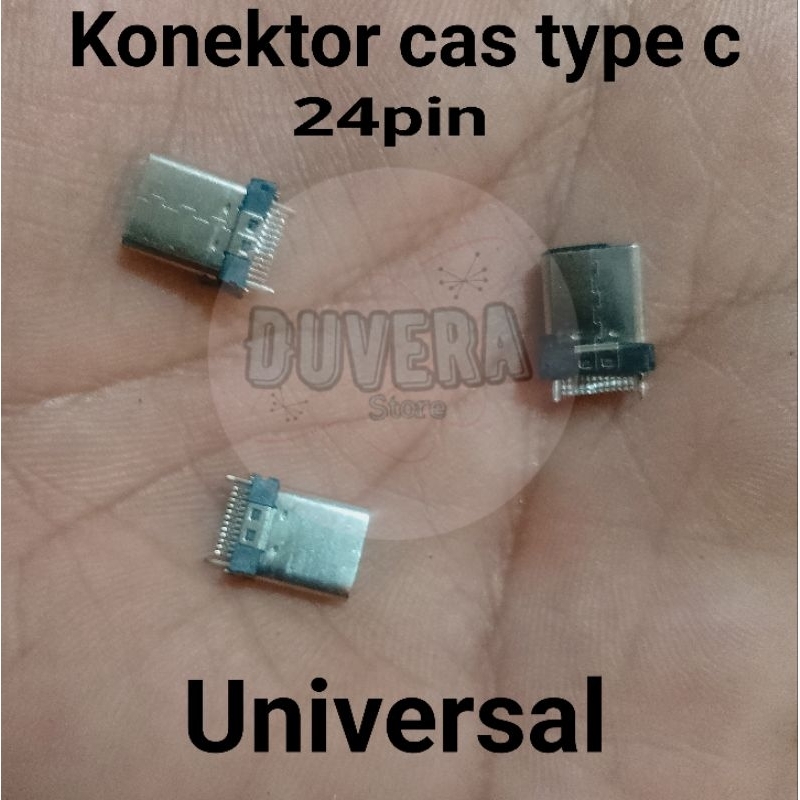 Jual Konektor cas micro type c 24pin universal | Shopee Indonesia