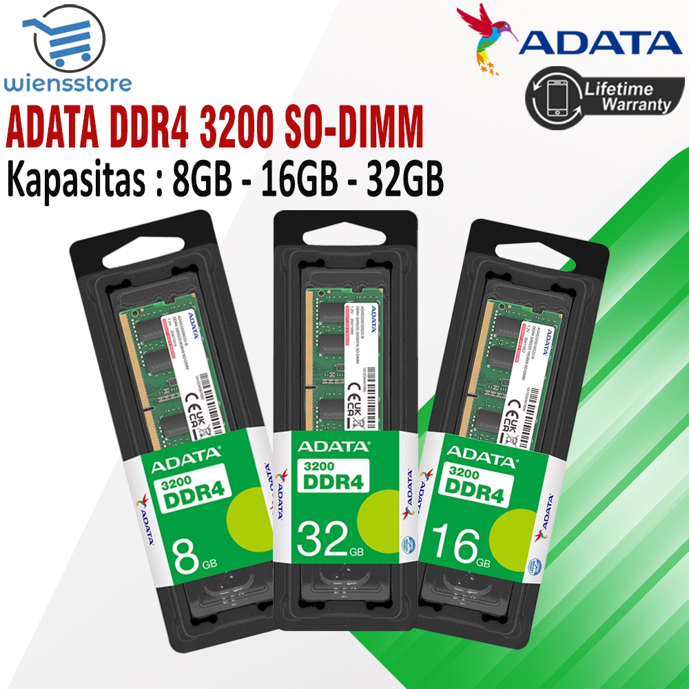 Jual ADATA 8GB | 16GB | 32GB DDR4 3200Mhz 25600 - Sodimm Ram Laptop | Shopee Indonesia