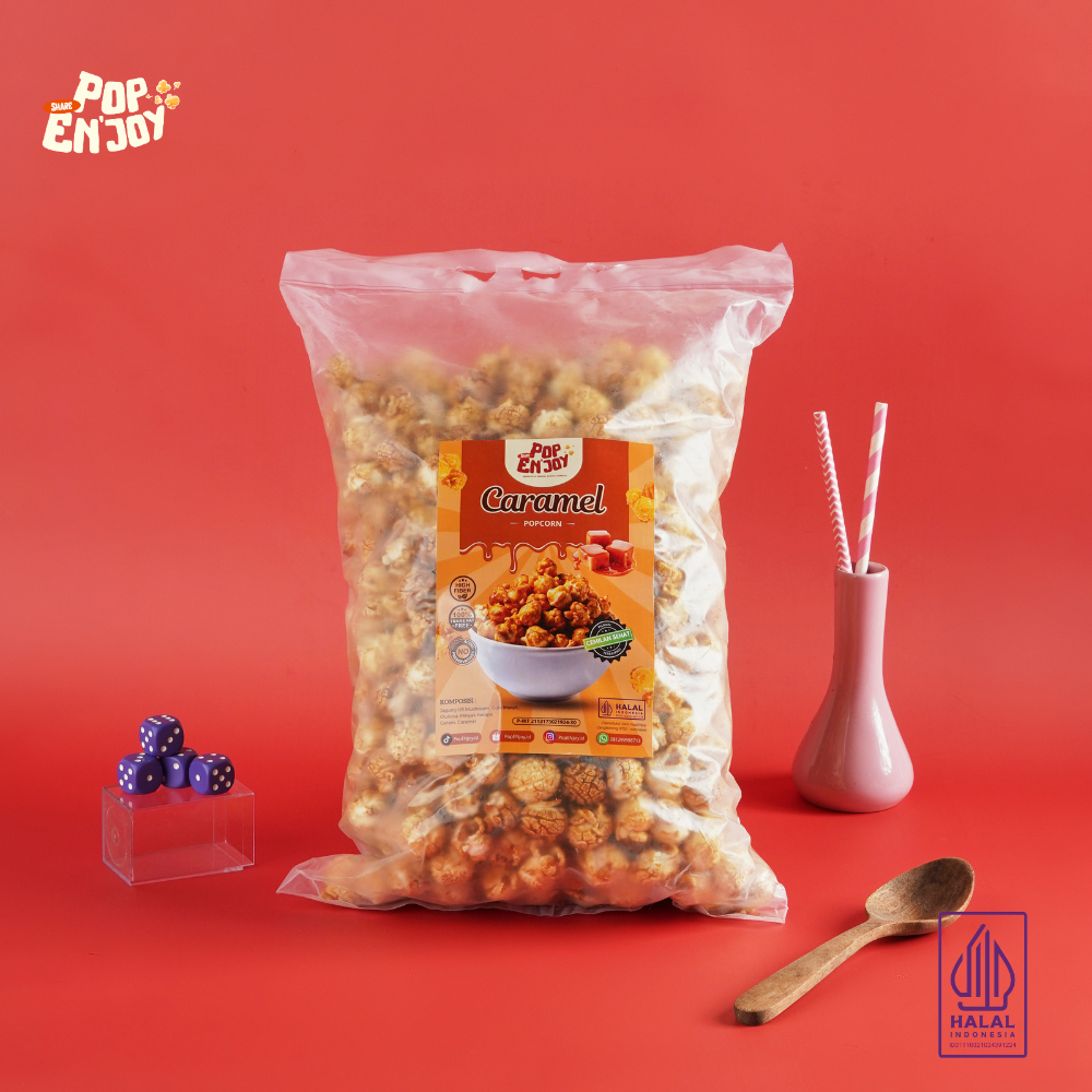 Jual PopENjoy - [HOT] POPCORN CARAMEL 500gr - PopENjoy | Snack Camilan ...