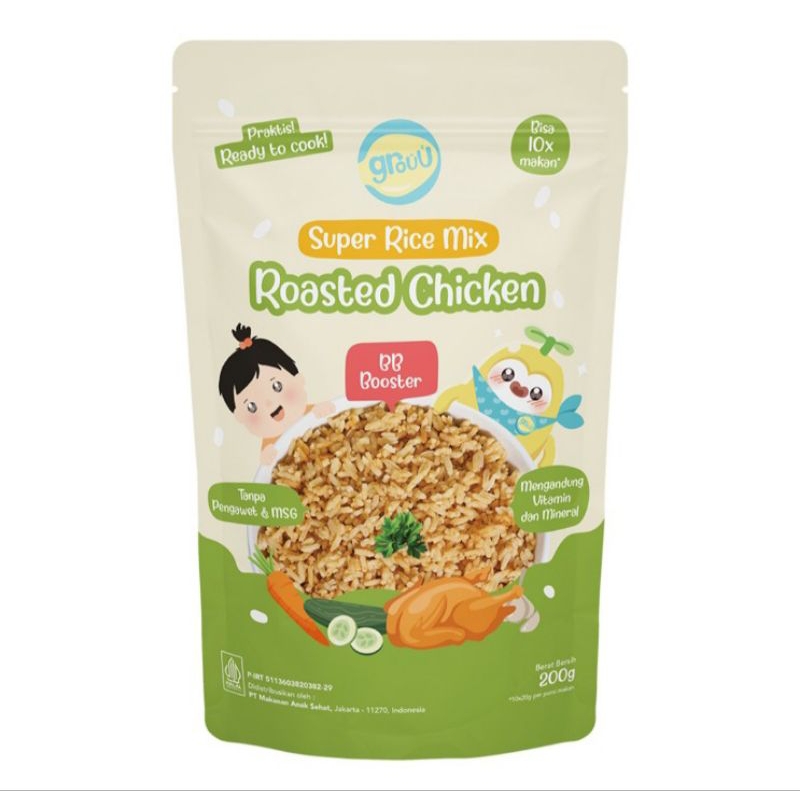 Jual Grouu Super Rice Mix Nasi Instan Roasted Chicken 200 g | Shopee ...
