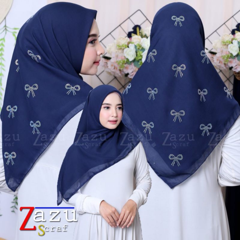 Jual Hijab Segi Empat Paris Motif Payet Pita//hijab viral 2024//motif ...