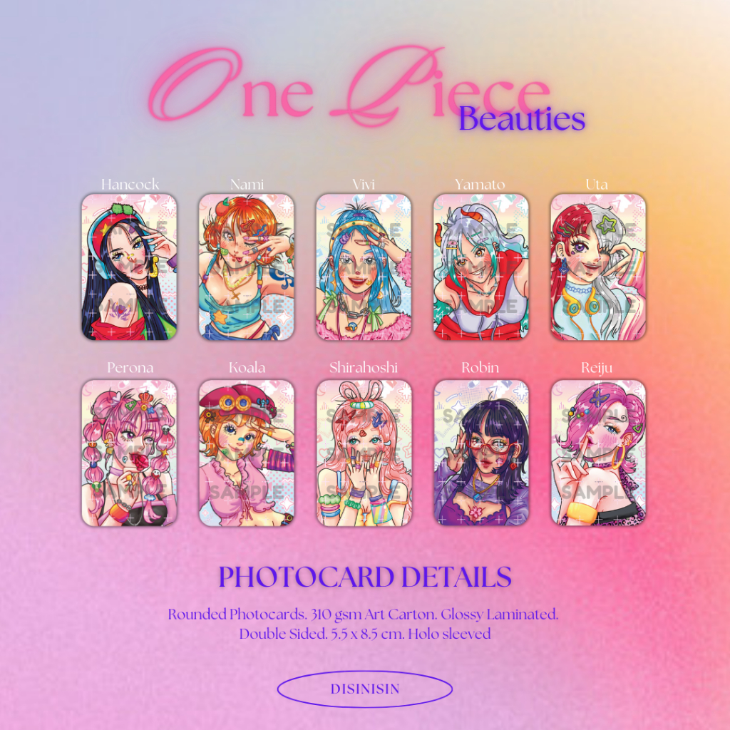 Jual [disinisin] PHOTOCARD ONE PIECE BEAUTIES Cewek Nami Robin Perona ...
