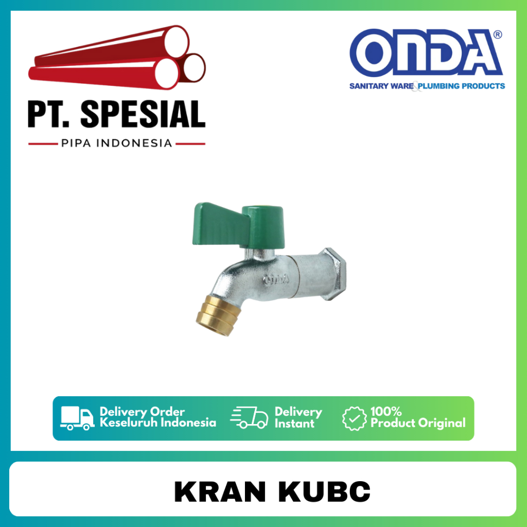 Jual Kran Air Tembok KUBC Onda 1/2" Inch / Kran Kuningan Onda - 06 ...