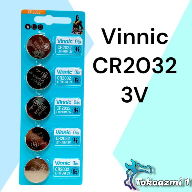 Jual Original Baterai Vinnic CR2032 Lithium Battery 3v Cr 2032 Perlembar Isi 5pcs | Shopee Indonesia