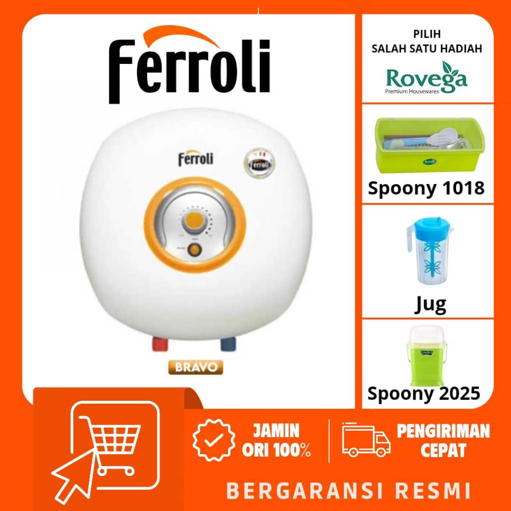 Jual FERROLI Water Heater Bravo Series 15 Liter / 30 LITER | Shopee ...
