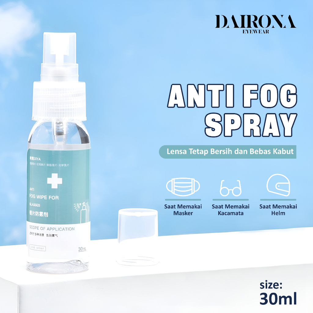 Jual Dairona Eyewear Cairan Pembersih Kacamata Anti Fog Bebas Kabut ...