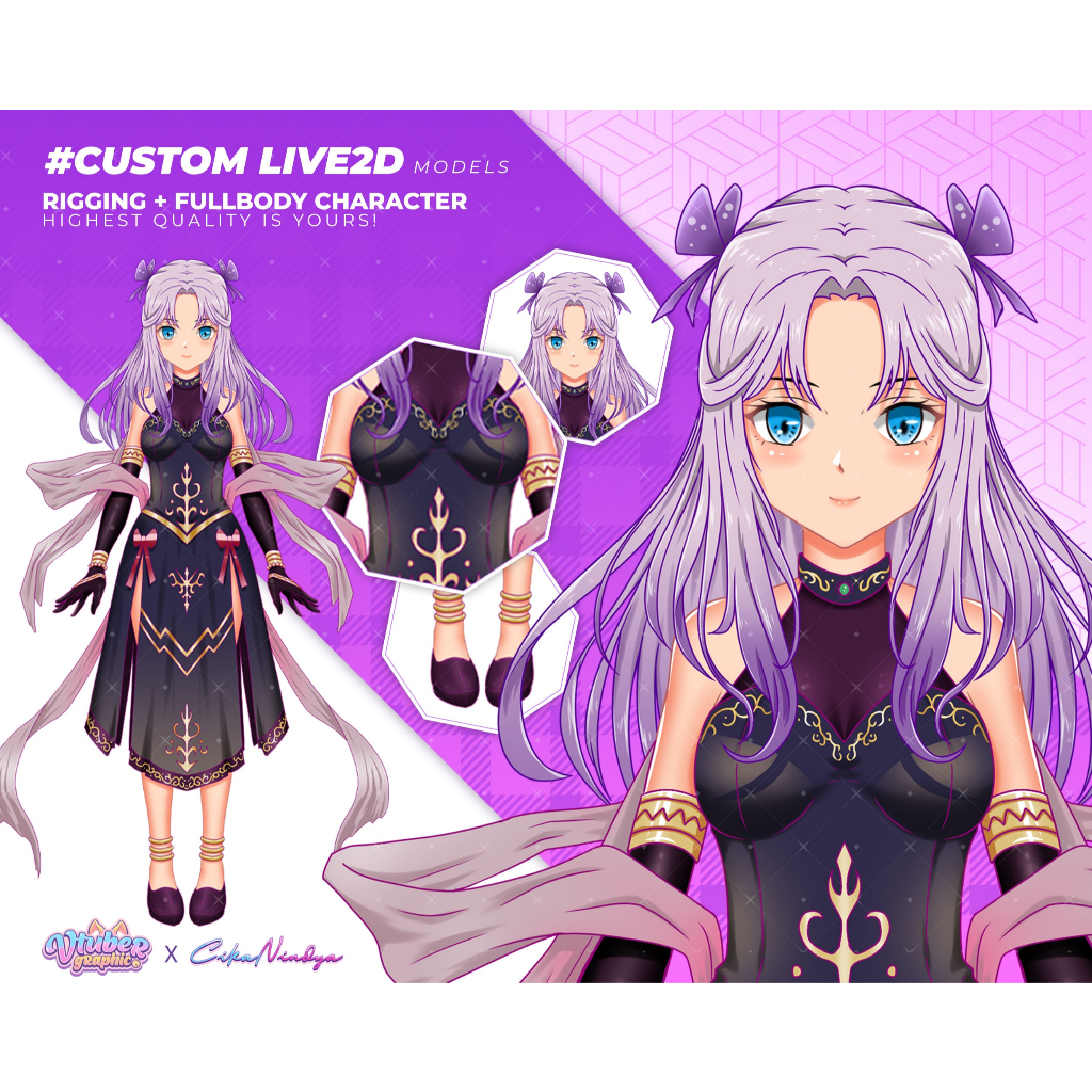 Jual VTuber Live2D Full Body + Rigging | Jasa Bikin Karakter Vtuber ...