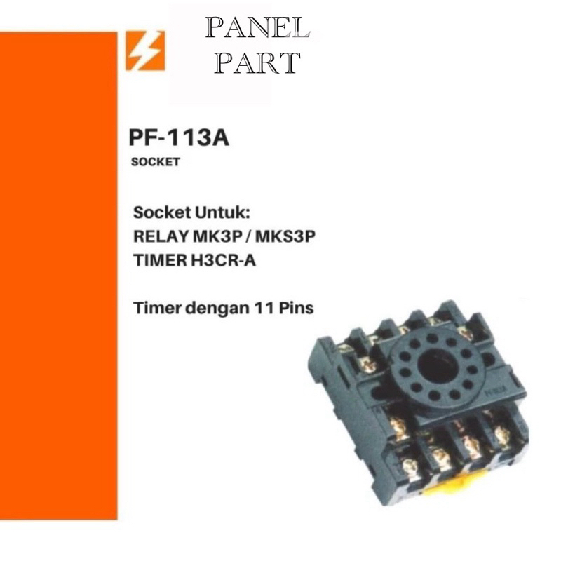 Jual SOCKET RELAY DAN TIMER, 11Pin PF-113 / For MKS-3P, H3CR-A | Shopee Indonesia