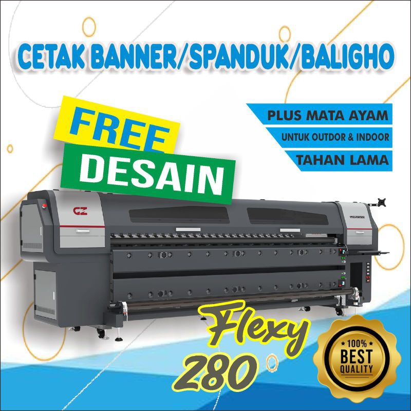 Jual Cetak Banner / Spanduk / Baligho Flexy 280 | Shopee Indonesia