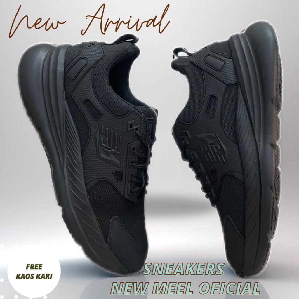 Jual NEW MEEL -SEPATU SEKOLAH HITAM POLOS SNEAKERS KERJA SANTAI OUTDOOR KASUAL TERBARU 2025 ...