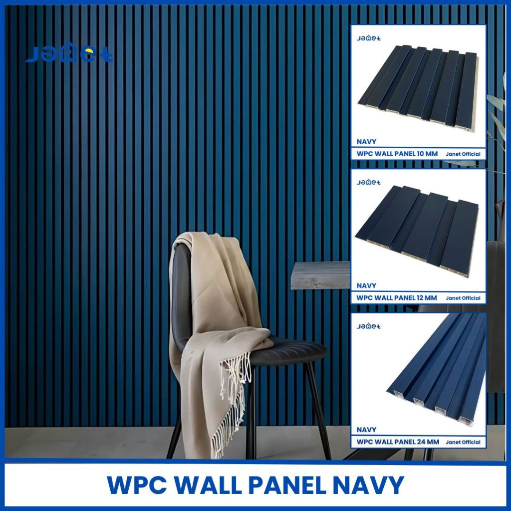Jual Wpc Wall Panel Navy 3 Meter 300cm | Wallpanel Pvc Dinding | Wood ...