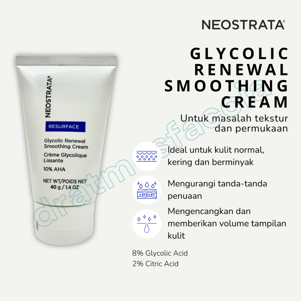 Jual Neostrata Glycolic Renewal Smoothing Cream 40 Gram | Shopee Indonesia
