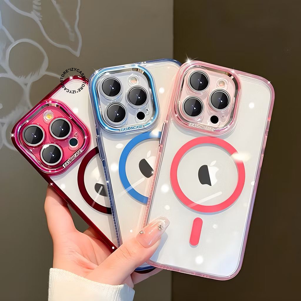 Jual EASON Clear Magsafe Case Luxury With Lens Protector - Hardcase/Casing Hp Compatible For ...
