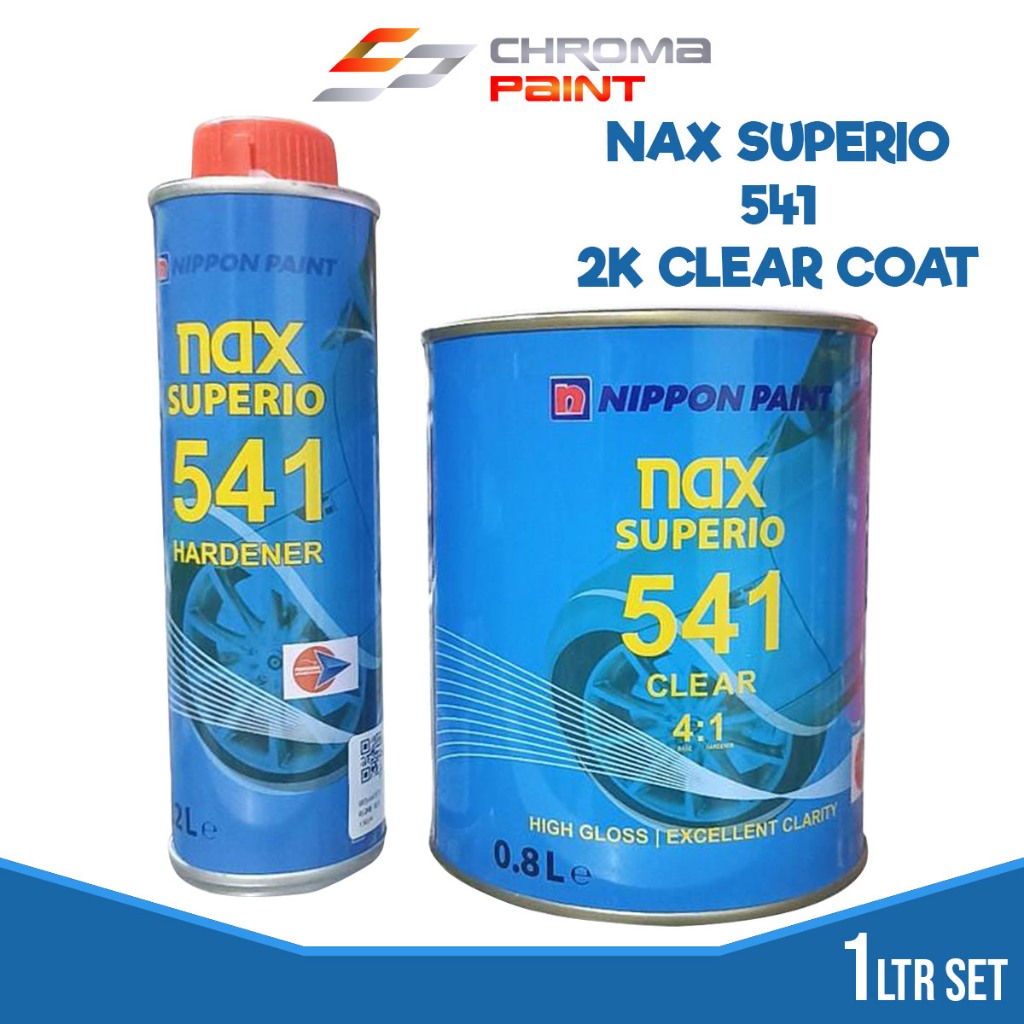 Jual Nippon Paint Nax Superio 541 Clear Coat 1 Liter Set - Clear Gloss & Hardener (4:1) | Shopee ...
