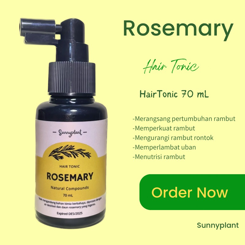 Jual Rosemary Hair Tonic Herbal 70 mL - Penyubur Rambut - Anti Botak ...