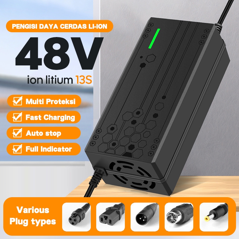 Jual Charger Sepeda Listrik 48V 12ah / Universal Charger Motor Listrik / Baterai Selis Scooter ...