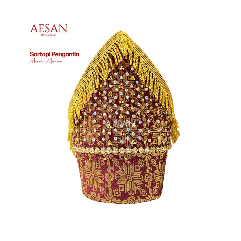 Jual Aesan - Sortopi Payet Full Mata Berlian dan Manik Pengantin Batak ...