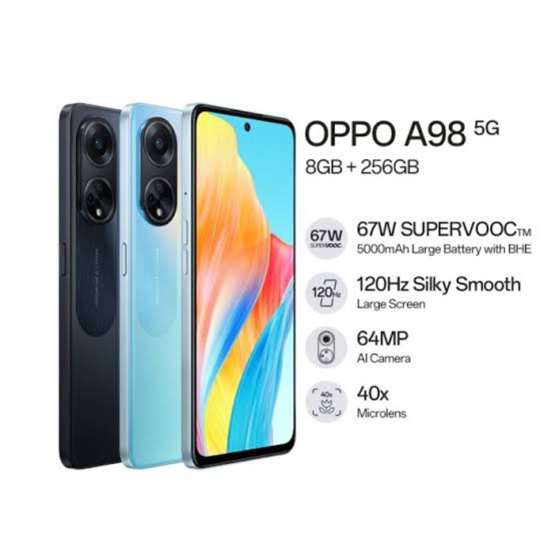 Jual OPPO A98 5G 8/256 (67W SUPERVOOC 5000mAh,) | Shopee Indonesia