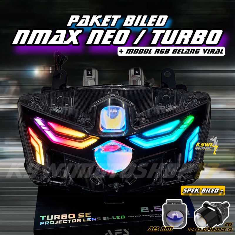 Jual BILED NMAX TURBO DAN NMAX NEO FULL SET REFLEKTOR CUSTOM BILED AES ...