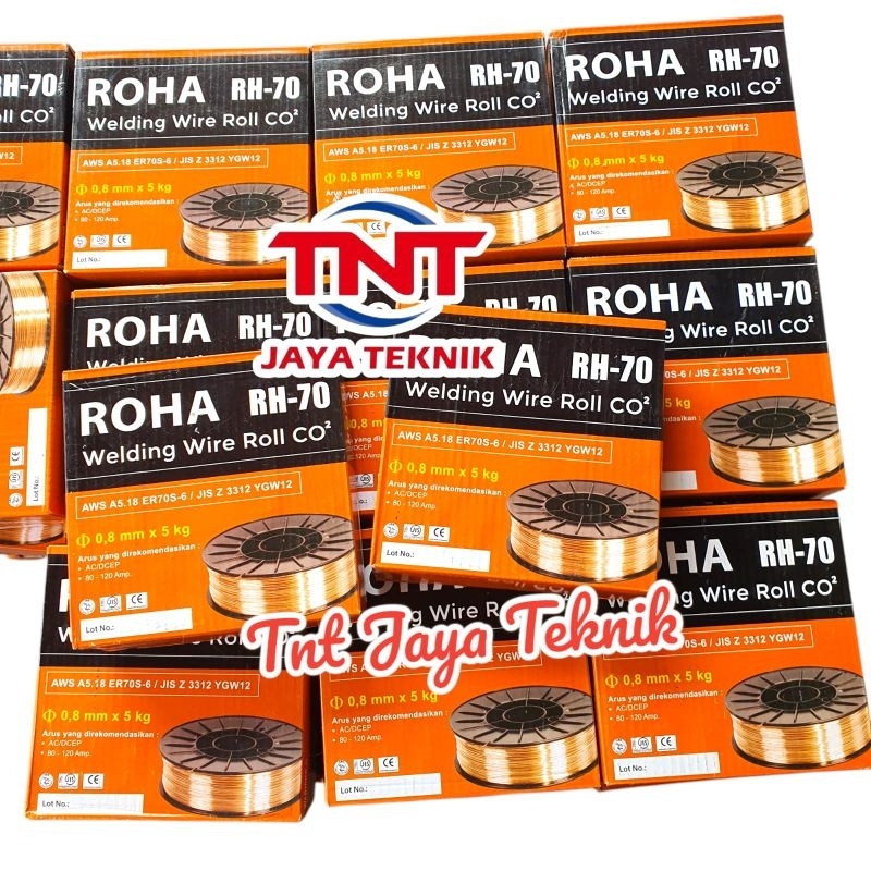 Jual KAWAT LAS CO2 SOLID MIG WIRE ER70S-6 0.8MM 5KG ROHA / KAWAT LAS ...