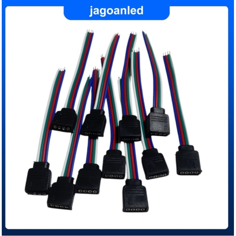 Jual Konektor LED Strip RGB Soket 4 Pin Socket kabel Sambungan LED ...