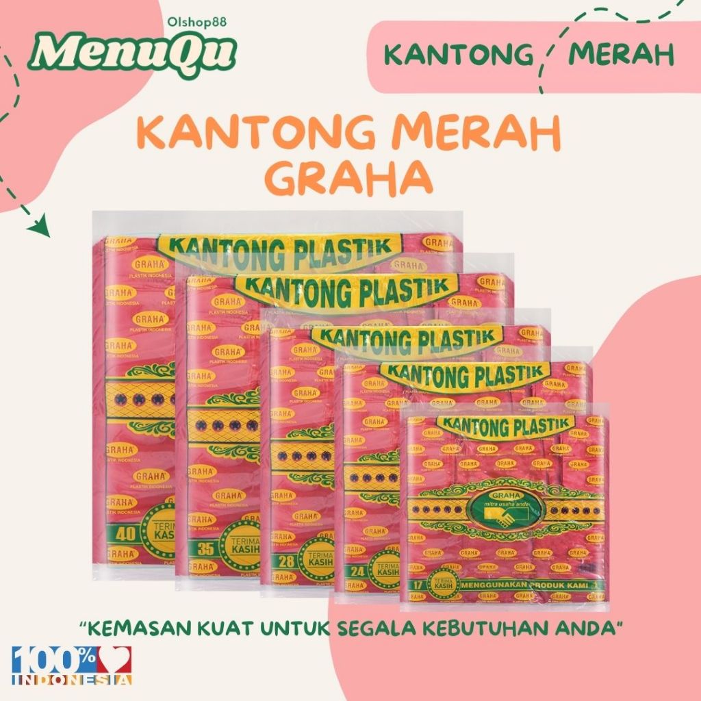 Jual KANTONG MERAH | KRESEK | PLASTIK MERAH | PLASTIK JUMBO | PLASTIK ...