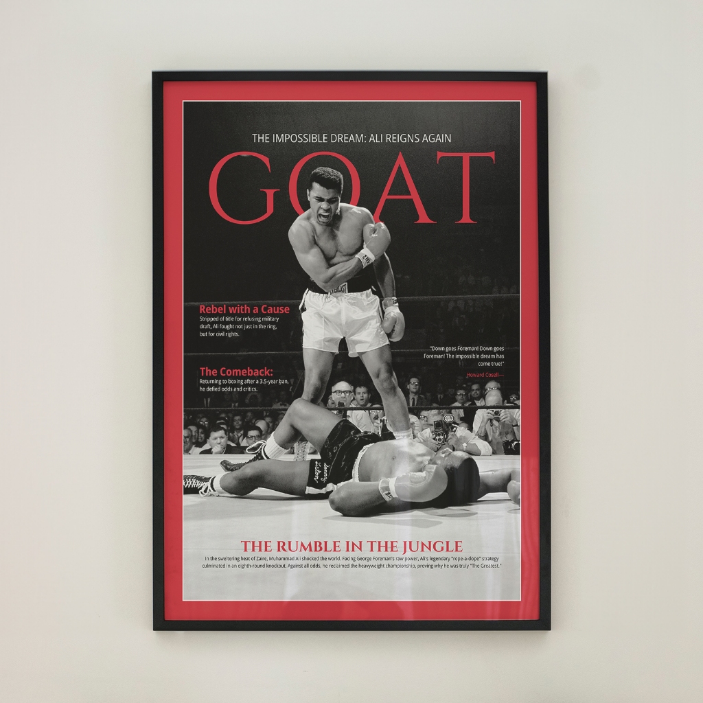 Jual Poster Muhammad Ali | GOAT Magazine | The Rumble in The Jungle ...