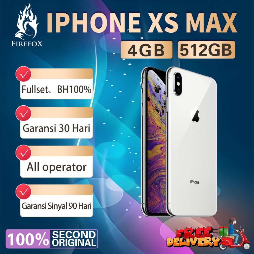Jual iPhone Xs Max 512GB Fullset Second/Bekas Original100% Mulus Normal ...