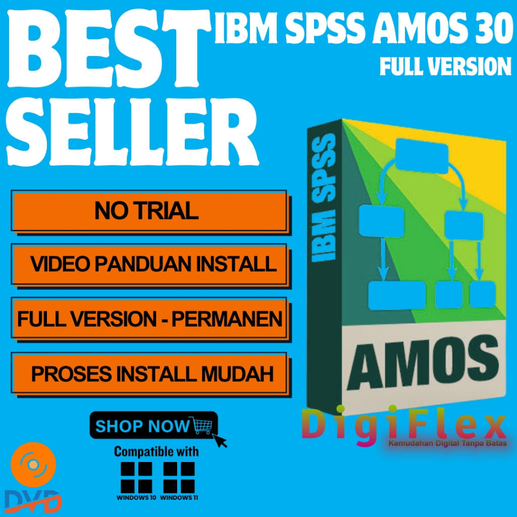Jual SPSS AMOS 30 FULL VERSION Program untuk Analisis Data Kuantitatif | Shopee Indonesia