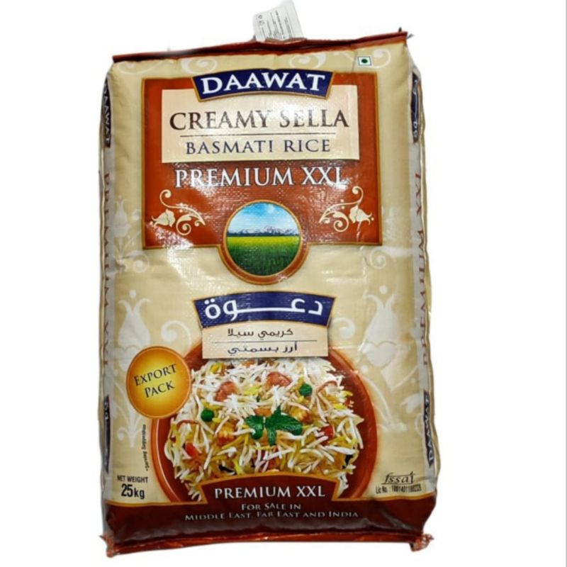 Jual Beras Basmati Daawat Creamy Sella - Kemasan Asli 25 kg | Shopee Indonesia
