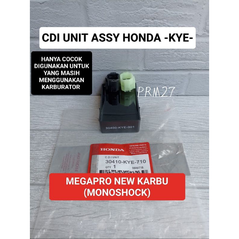 Jual CDI unit Assy KYE Honda Megapro new karbu (monoshock) | Shopee ...