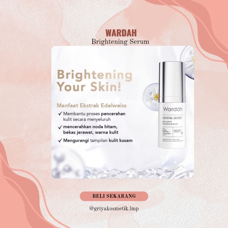 Jual Wardah Crystal Secret Dark Spot & Brightening Serum 20ml | Shopee Indonesia