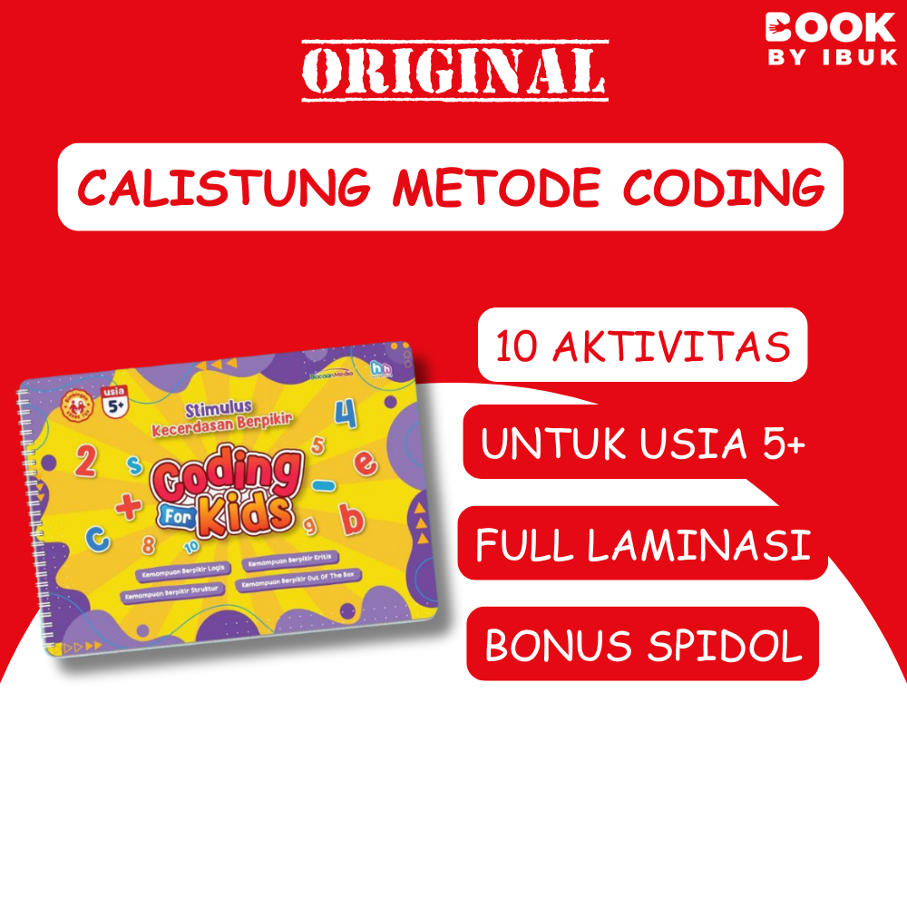 Jual CODING FOR KIDS, Buku Aktivitas, Buku Calistung, Bonus Spidol Wipe ...
