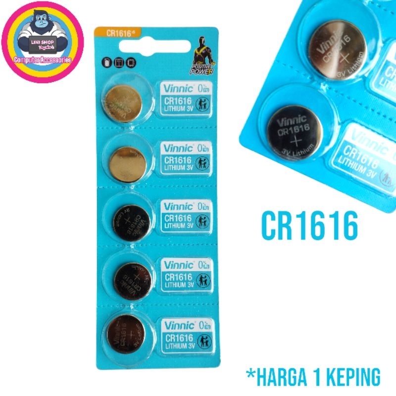 Jual Baterai Kancing Cmos Jam remote mobil / motor kode CR 1616 cr1616 ...