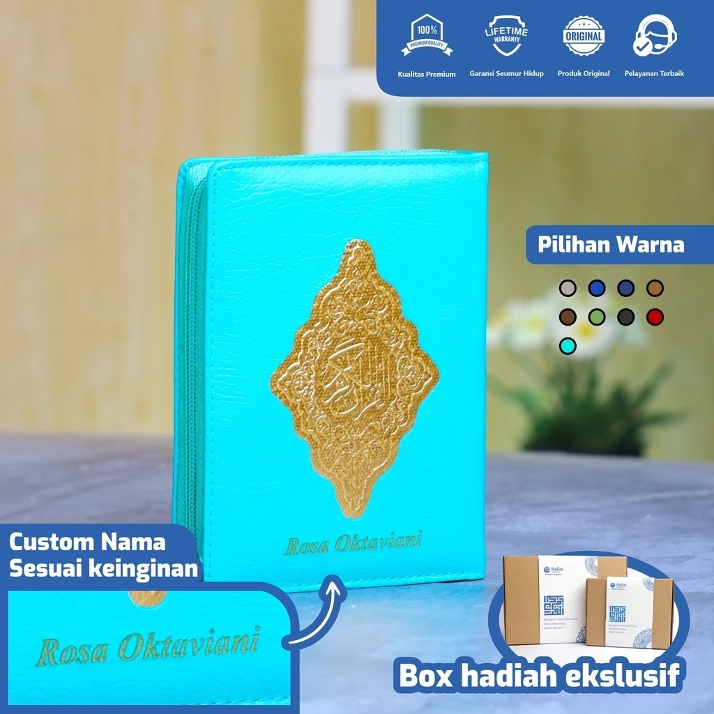 Jual Al Quran Saku Pocket resleting Al Wafa A6 - Al Quran Custom Nama ...