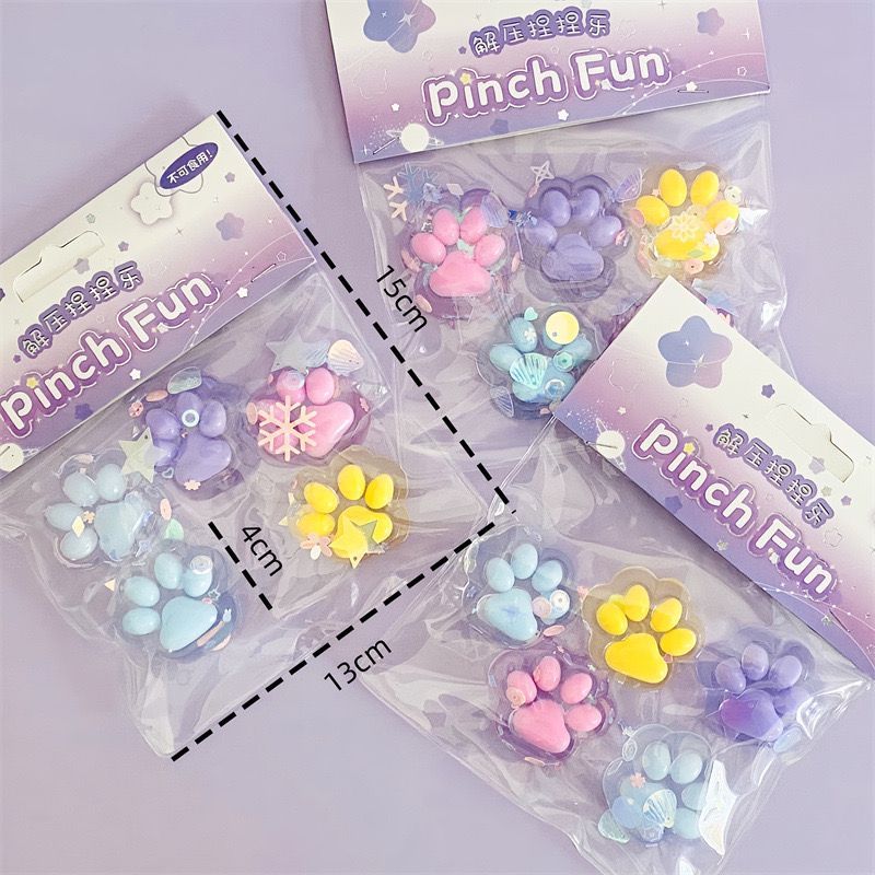 Jual Taba Squishy Transparan Series 5pcs Cat Pow Sequeezy Fun Toy Stress Relief / Cat Pow ...