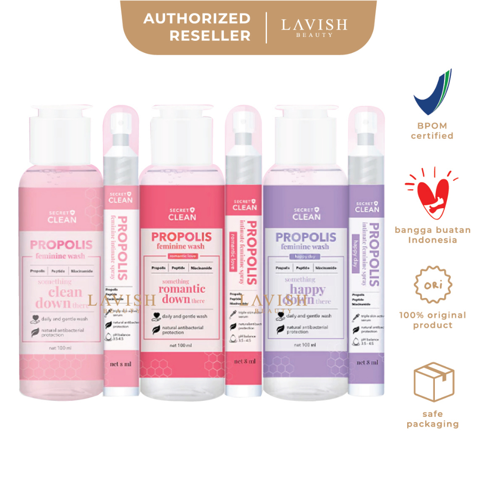 Jual SECRET CLEAN Propolis Feminine Intimate Spray (8ml) // Propolis ...