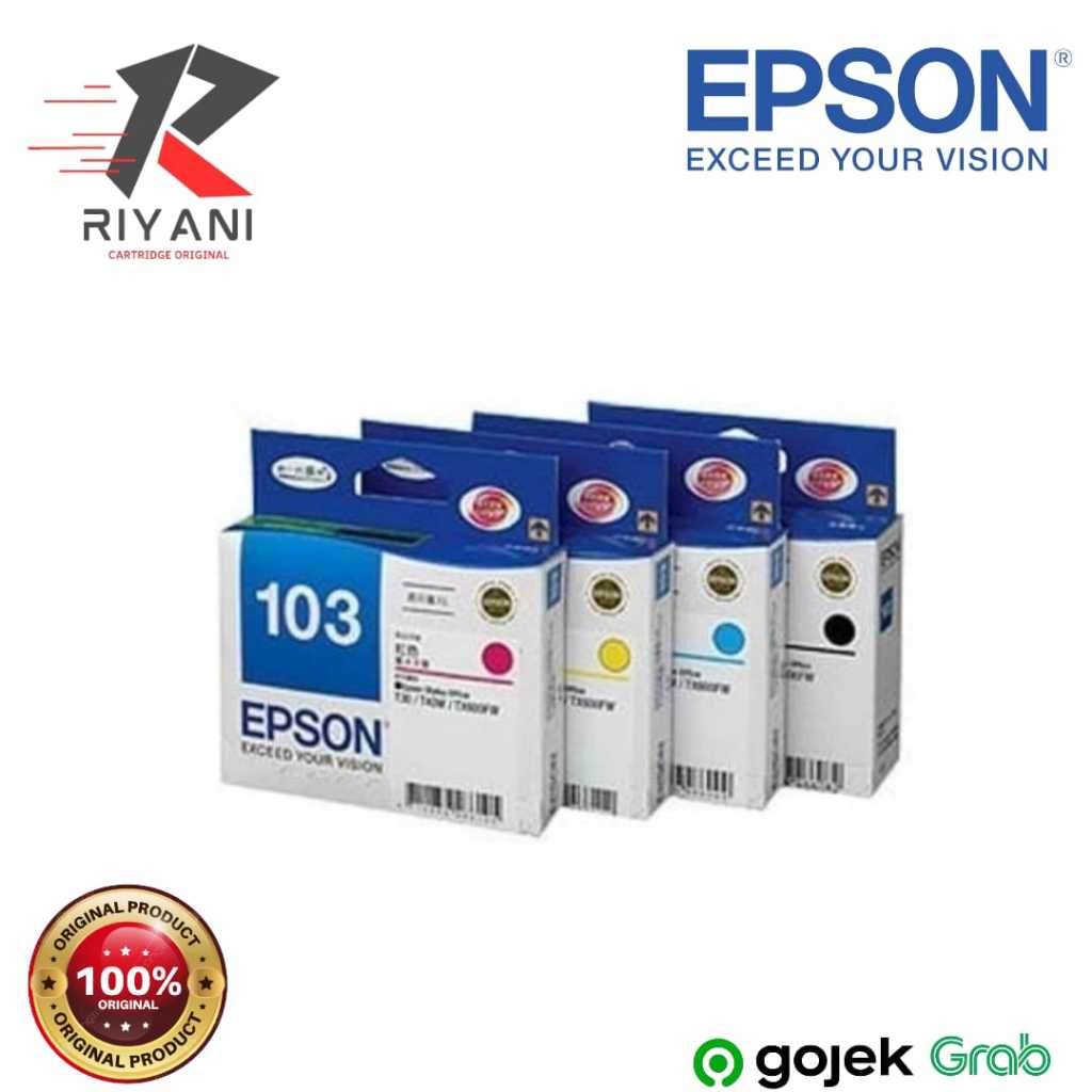 Jual Tinta epson 103 yellow magenta cyan black original | Shopee Indonesia