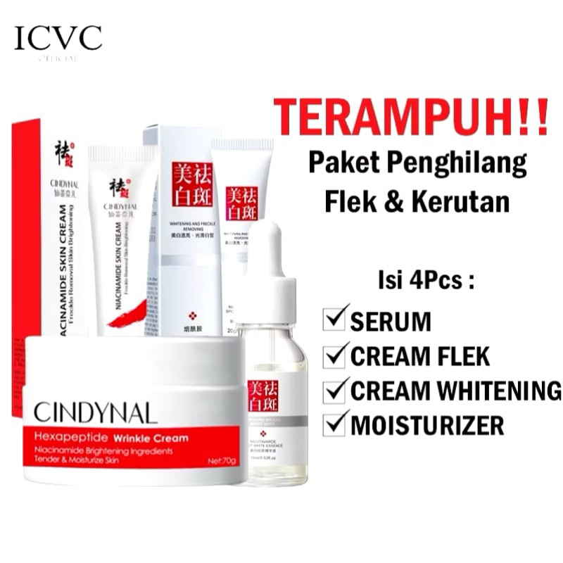 Jual [BUNDLE 4 IN 1] Paket Wajah Glowing Cindynal Niacinamide Skin Cream Flek Hitam Anti Aging ...